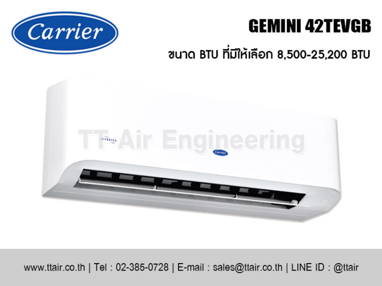 แอร์ผนัง Carrier GEMINI Series (42TEVGB) | แอร์บ้าน | TT Air Engineering