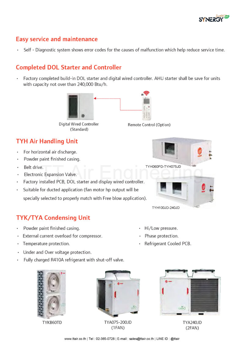 แอร์เชิงพาณิชย์ TRANE SYNERGY Inverter | TT Air Engineering