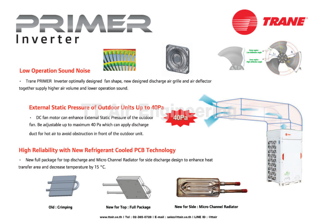 TRANE PRIMER Inverter | แอร์สำนักงาน | TT Air Engineering