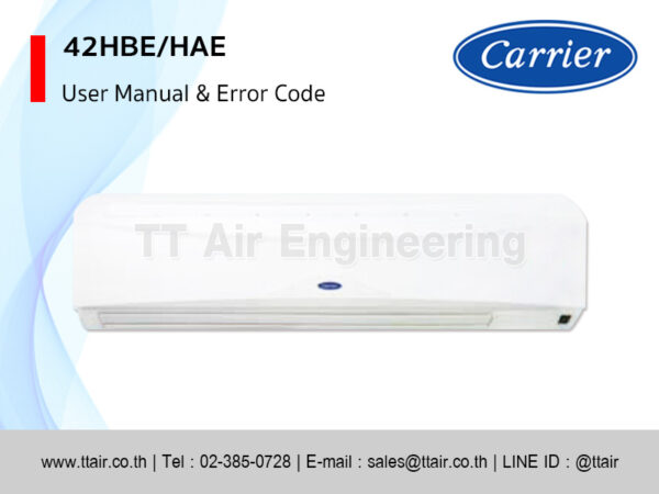 คู่มือแอร์ Carrier แบบติดผนัง | Error Code | TT Air Engineering