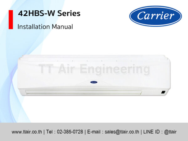 คู่มือแอร์ Carrier แบบคอยล์น้ำเย็น | Chilled Water Coil | TT Air ...