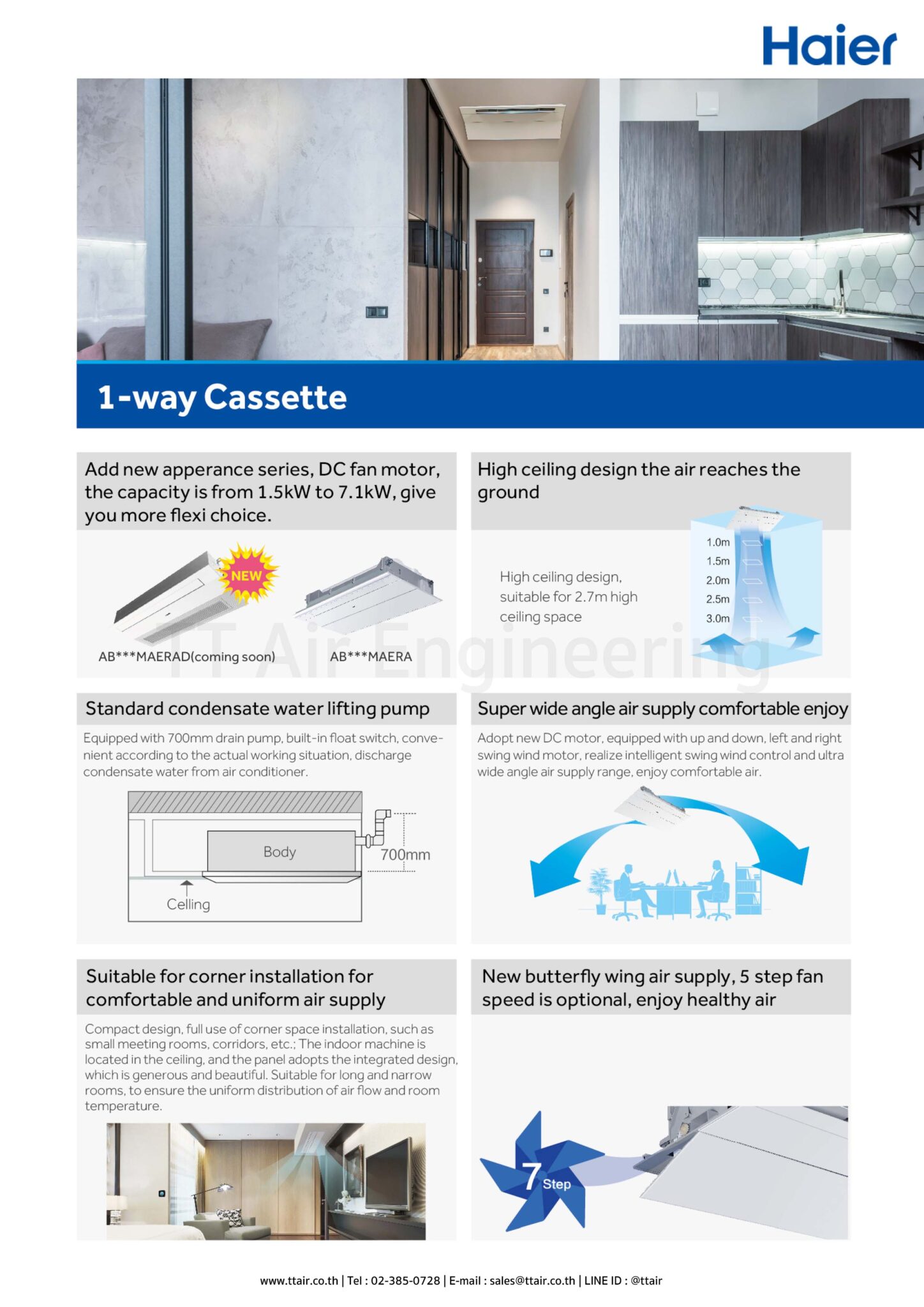 แฟนคอยล์แอร์ Haier AB-MAERAD for MRV | TT Air Engineering