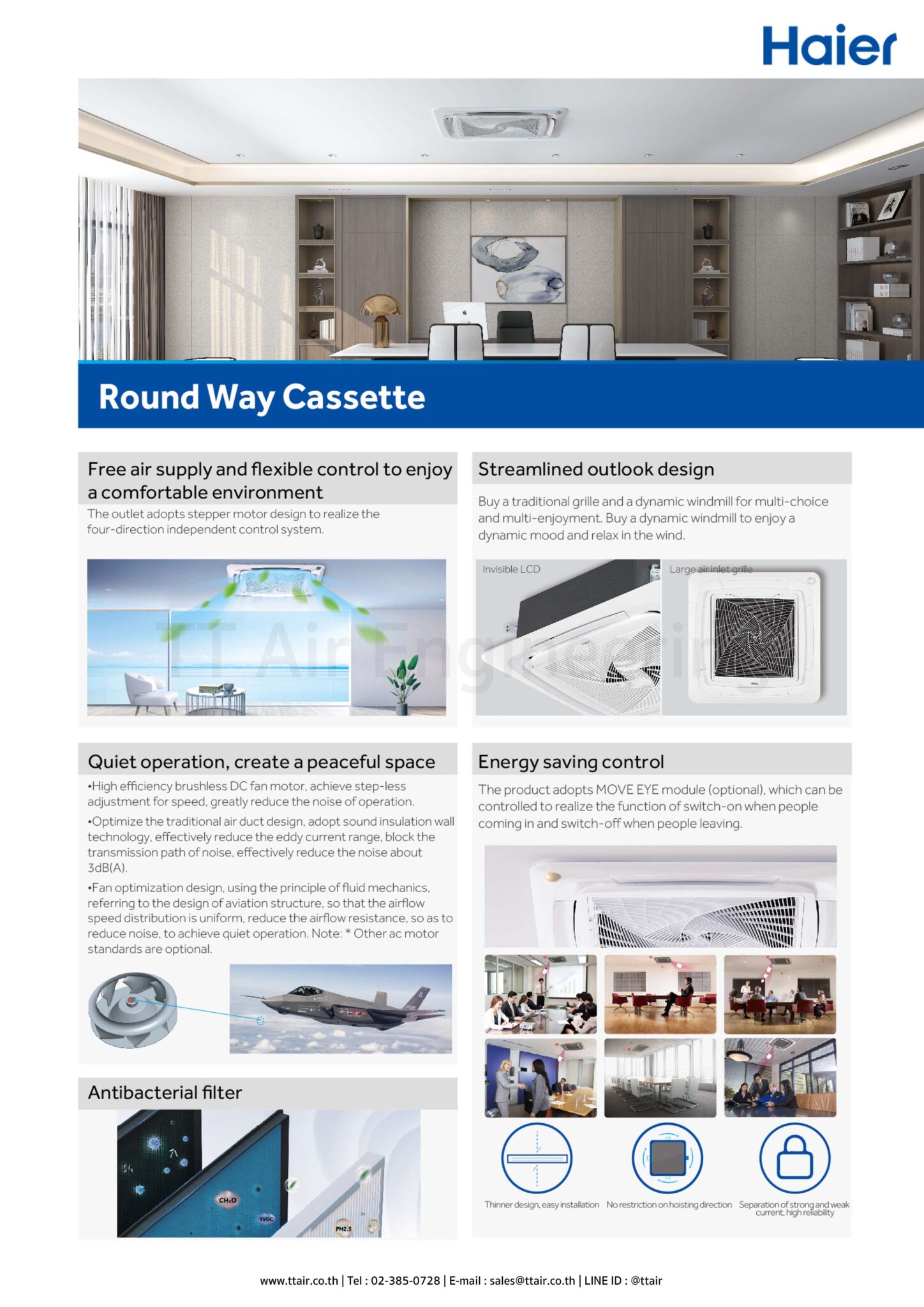 แฟนคอยล์แอร์ Haier AB-MRERA for MRV | TT Air Engineering