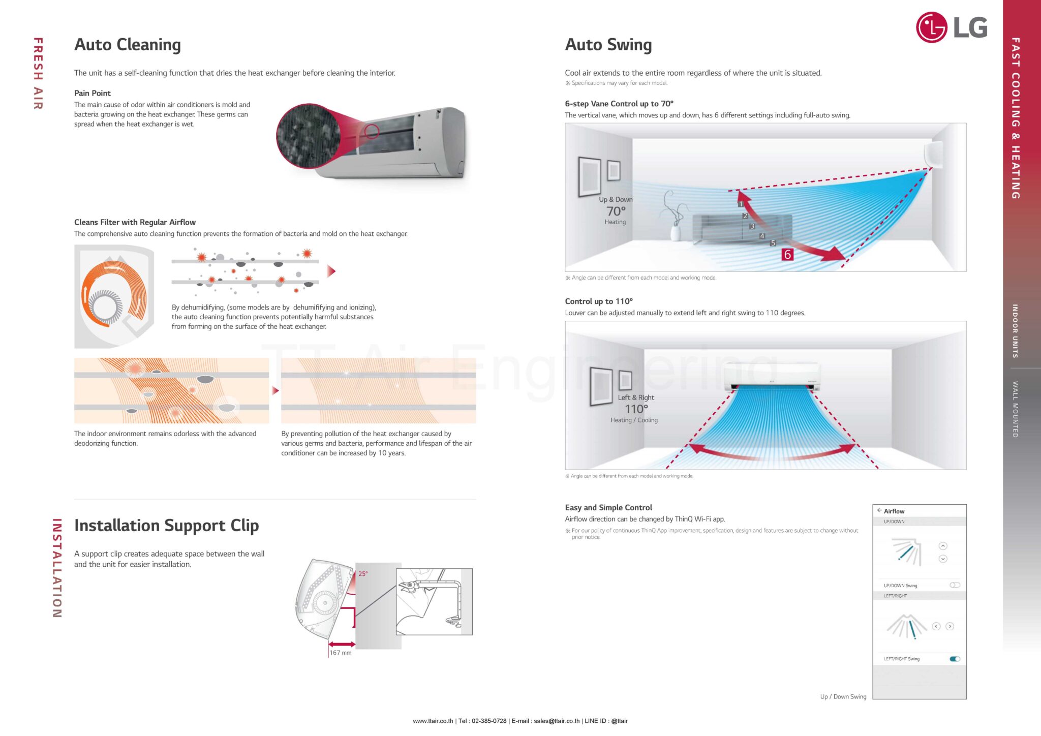 แฟนคอยล์แอร์ LG Wall Mounted for MULTI V | TT Air Engineering