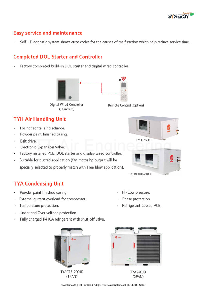 แอร์เชิงพาณิชย์ TRANE SYNERGY Inverter | TT Air Engineering